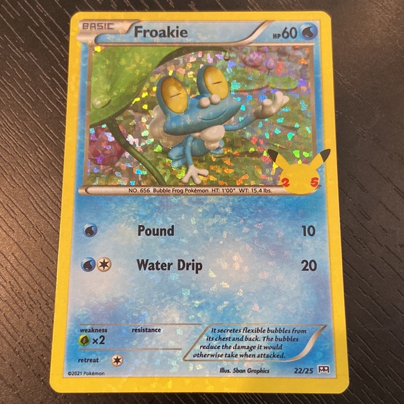 Pokemon | Other | Froakie 2225 Pokmon Card 25th Anniversary ...